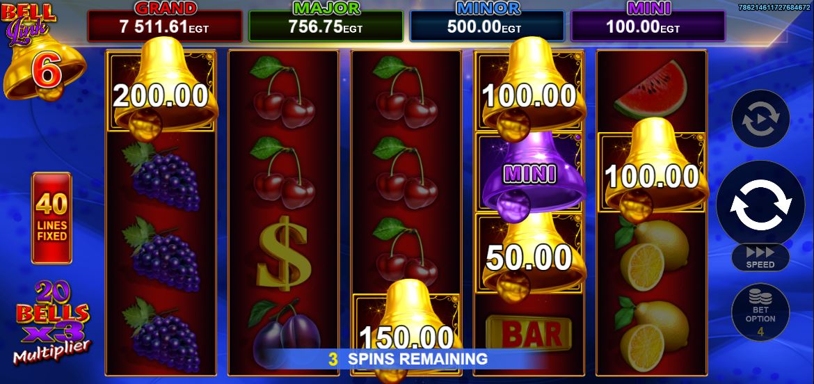 40 Lucky King Bell Link Demo 🔔: Fructe și Clopoței cu jackpot